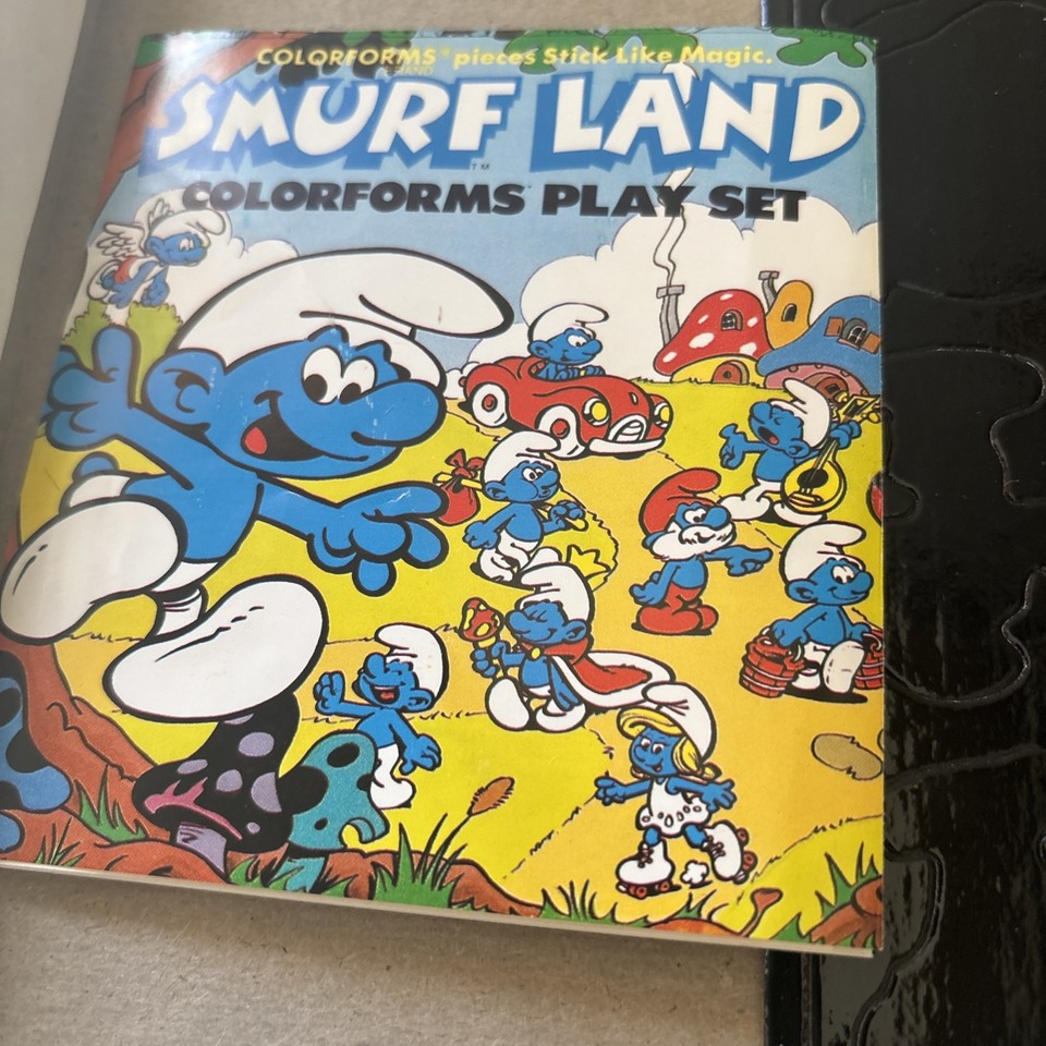Vintage SMURF LAND Colorforms Super Deluxe Play Set 1981 Includes 41/43 Stickers | eBay