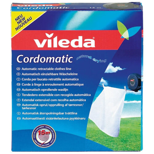 Vileda Cordomatic Retractable Clothes Indoor & Outdoor Washing Line 15 ...