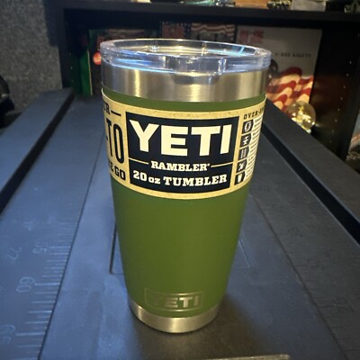 20 Oz. Original YETI Highlands Olive Green Tumbler Rambler Cup Mag Lid ...