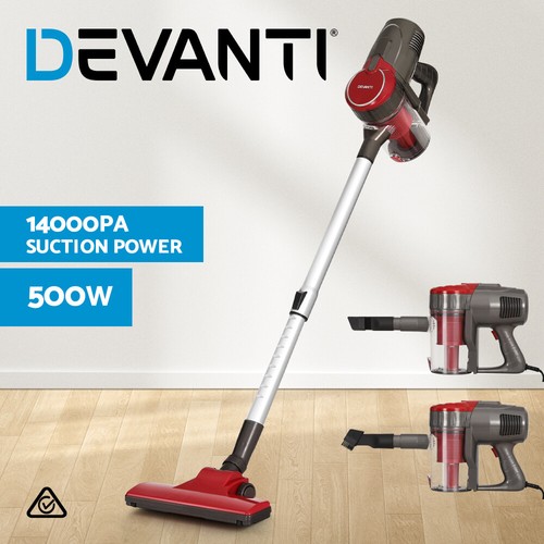 Devanti Stick Vacuum Cleaner Handstick Vac Handheld Bagless Corded 500W ...