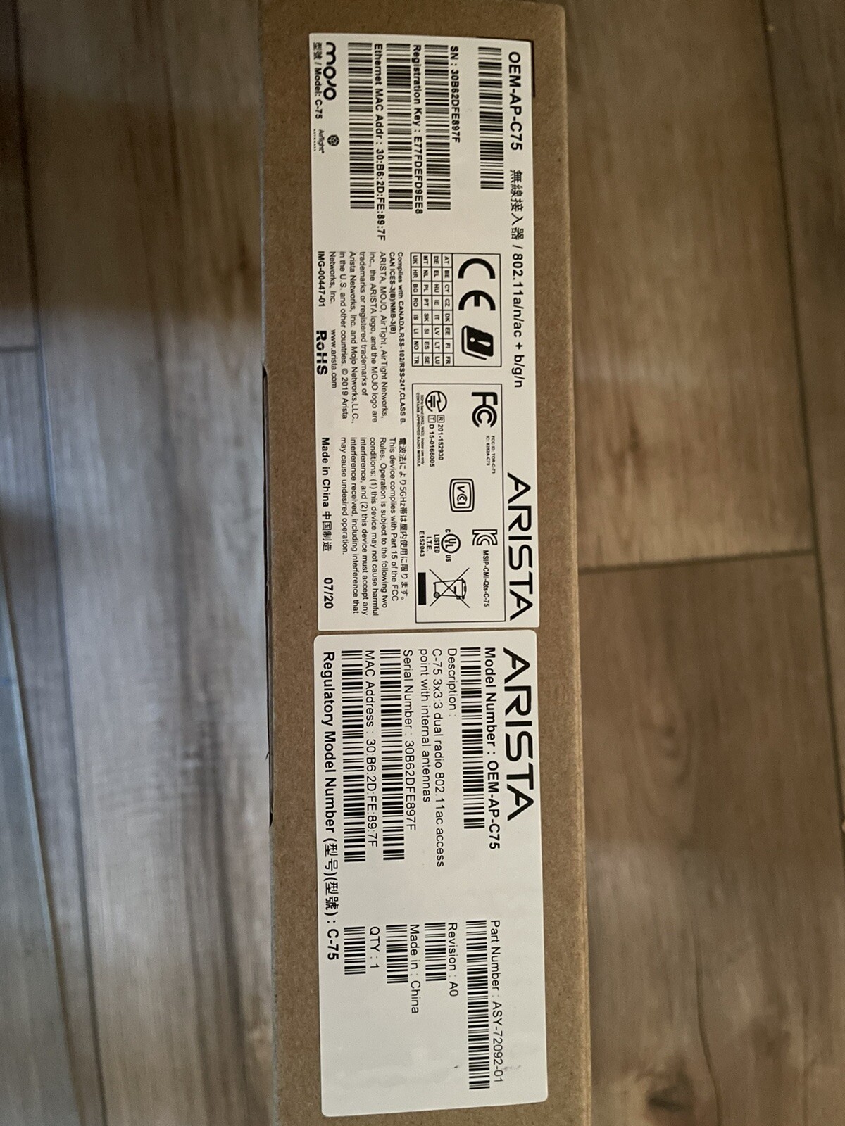 Arista Oem-ap-c75 3x3 Dual Radio Wireless Access Point for sale online ...