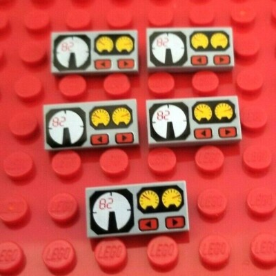 LEGO Control Gauge Space Car Truck 1X2 Tile Lot of 5 Minifigure Tool ...