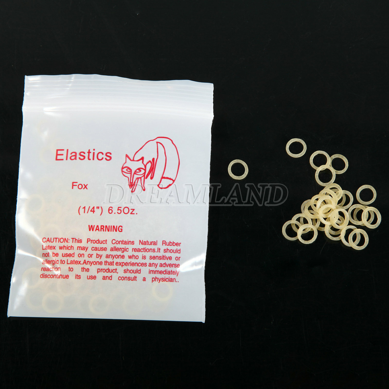 Dental Orthodontic Rubber Bands Elastics Latex Braces Forces 6.5 oz 1/4 ...