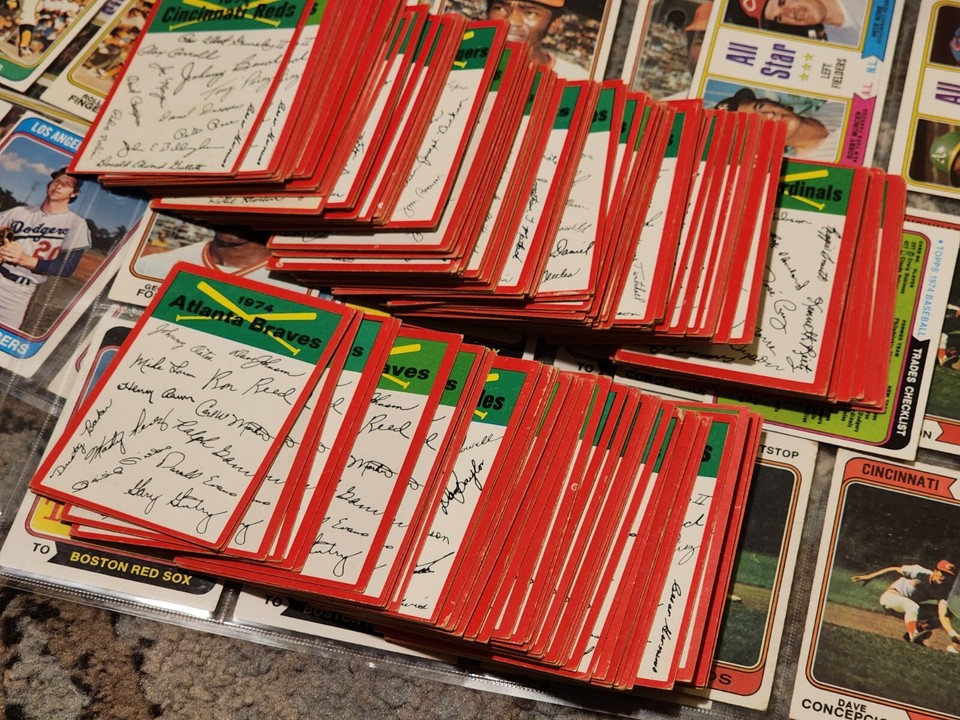 Huge Lot of 5400+/- 1974 Topps Baseball Cards - Set Builder's Hoard W ...
