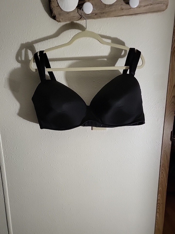 CACIQUE Black SMOOTH LIGHTLY LINED Full Coverage Underwire Bra Size ...