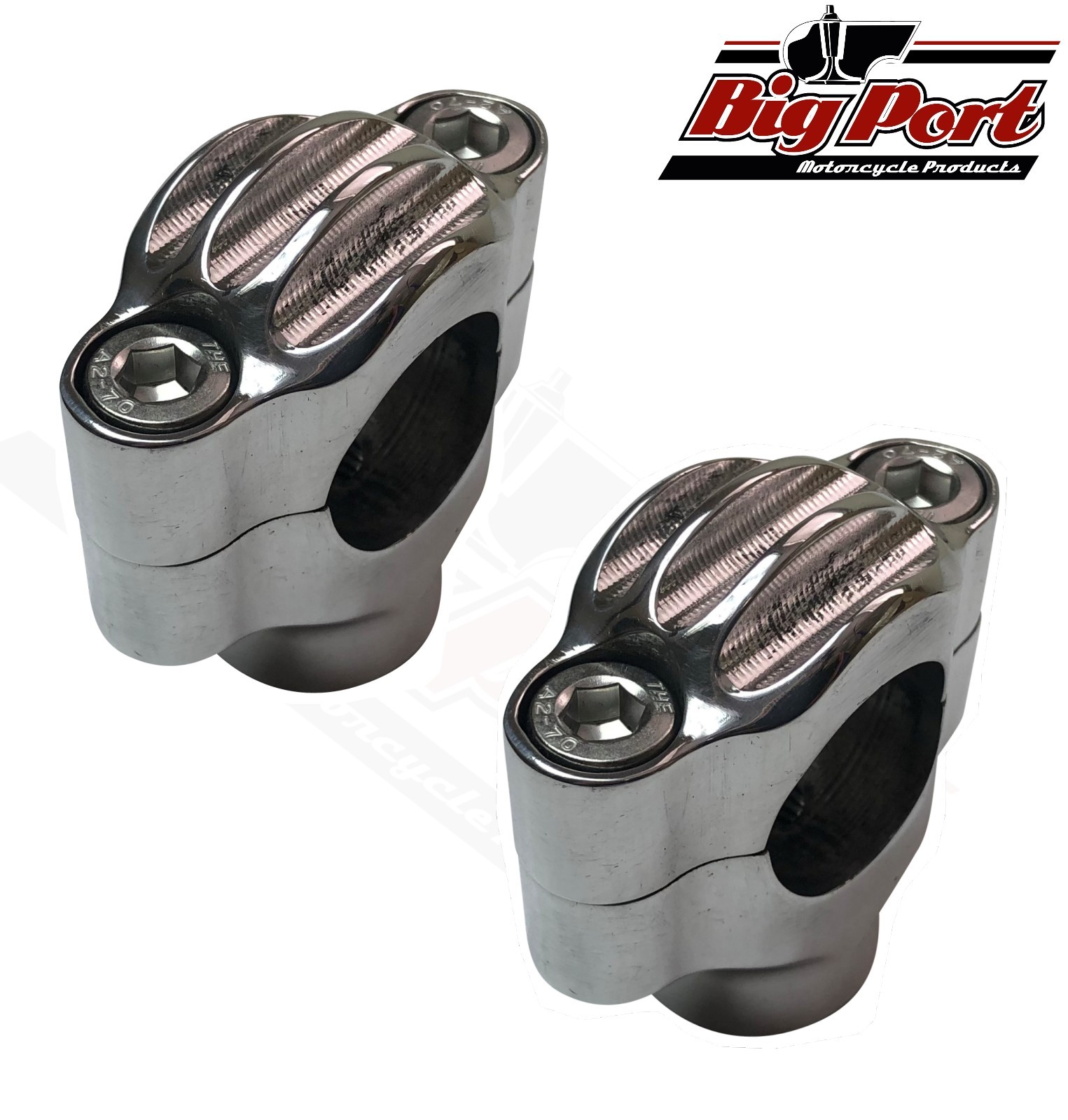 Motorcycle 1" Handlebar Low Riser CNC Alloy Silver Bobber Chopper ...