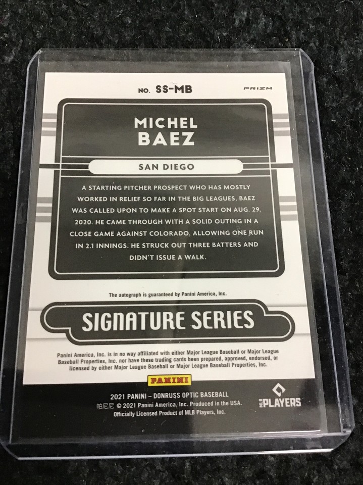 2021 Donruss Optic Michel Baez Signature Series Autograph Auto Padres ...