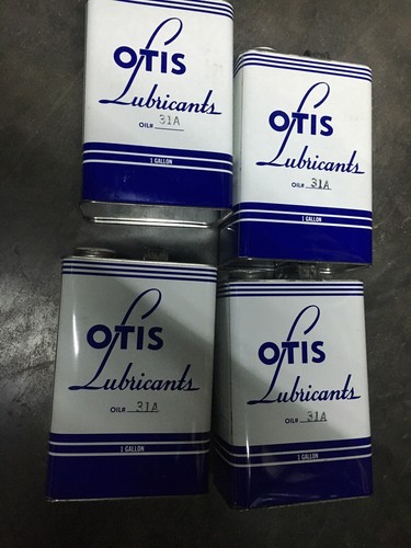 vintage unused otis elevator lubricants 31A 4x1 gallon oil Lot | eBay