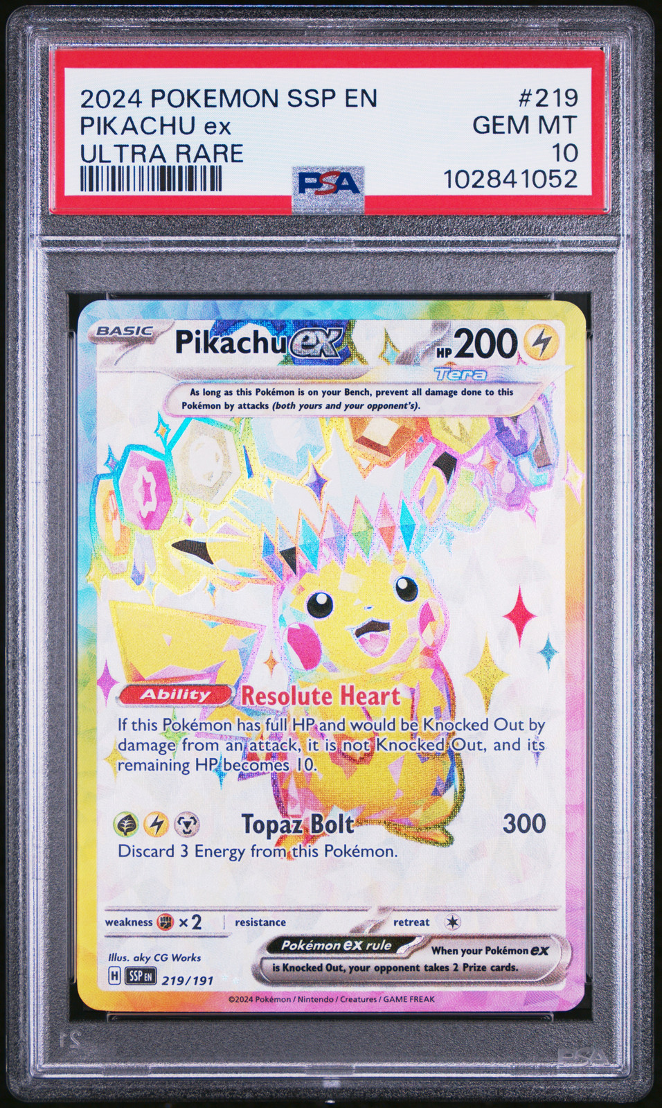 Pikachu ex 2024 Scarlet & Violet: Surging Sparks #219/191 Ultra Rare ...
