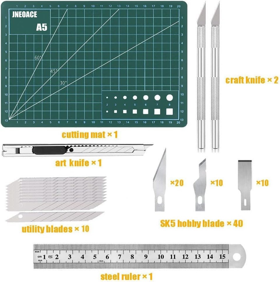 Exacto Knife Precision Carving Craft Hobby Knife Kit with 40 PCS Exacto ...