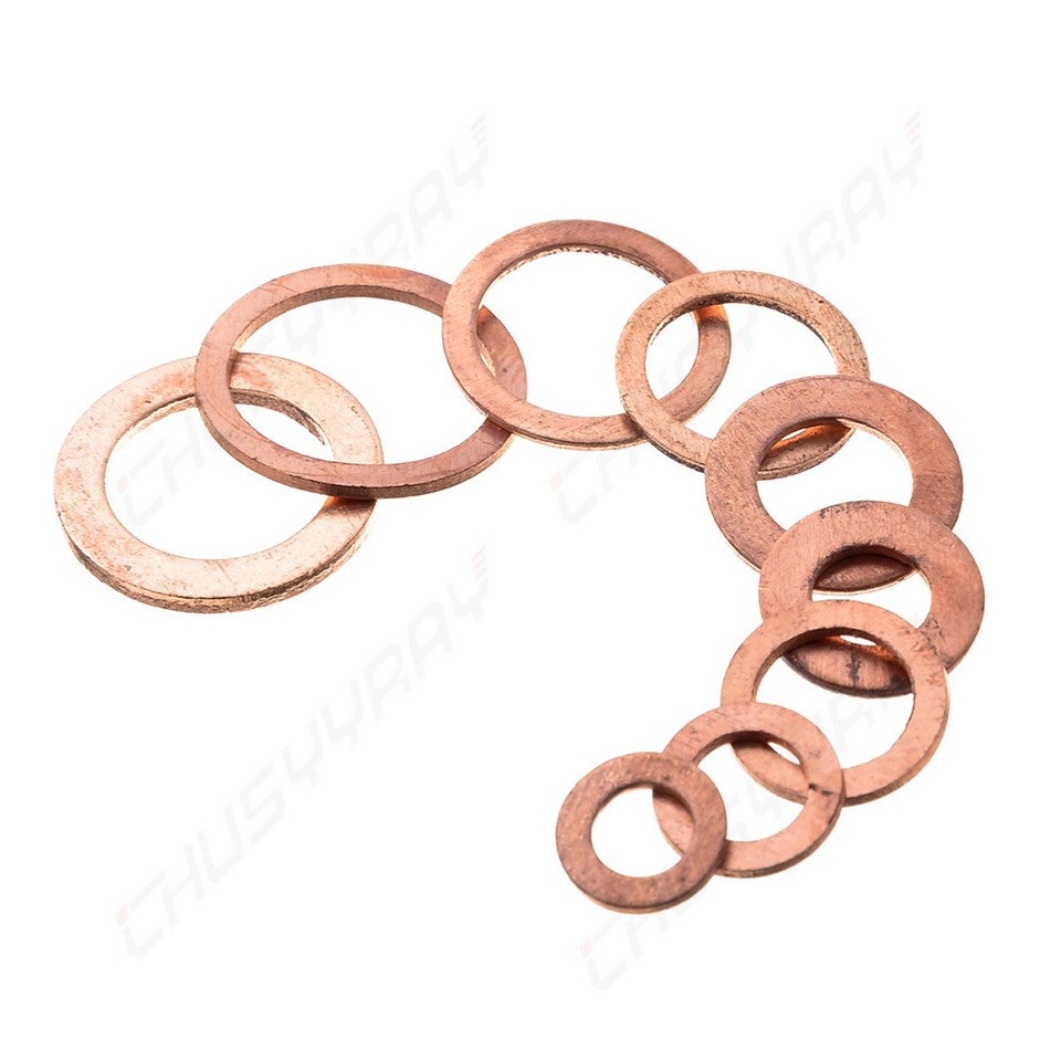 200Pcs Copper Diesel Injector Washers Fuel Set Seal Rings Assortment ...