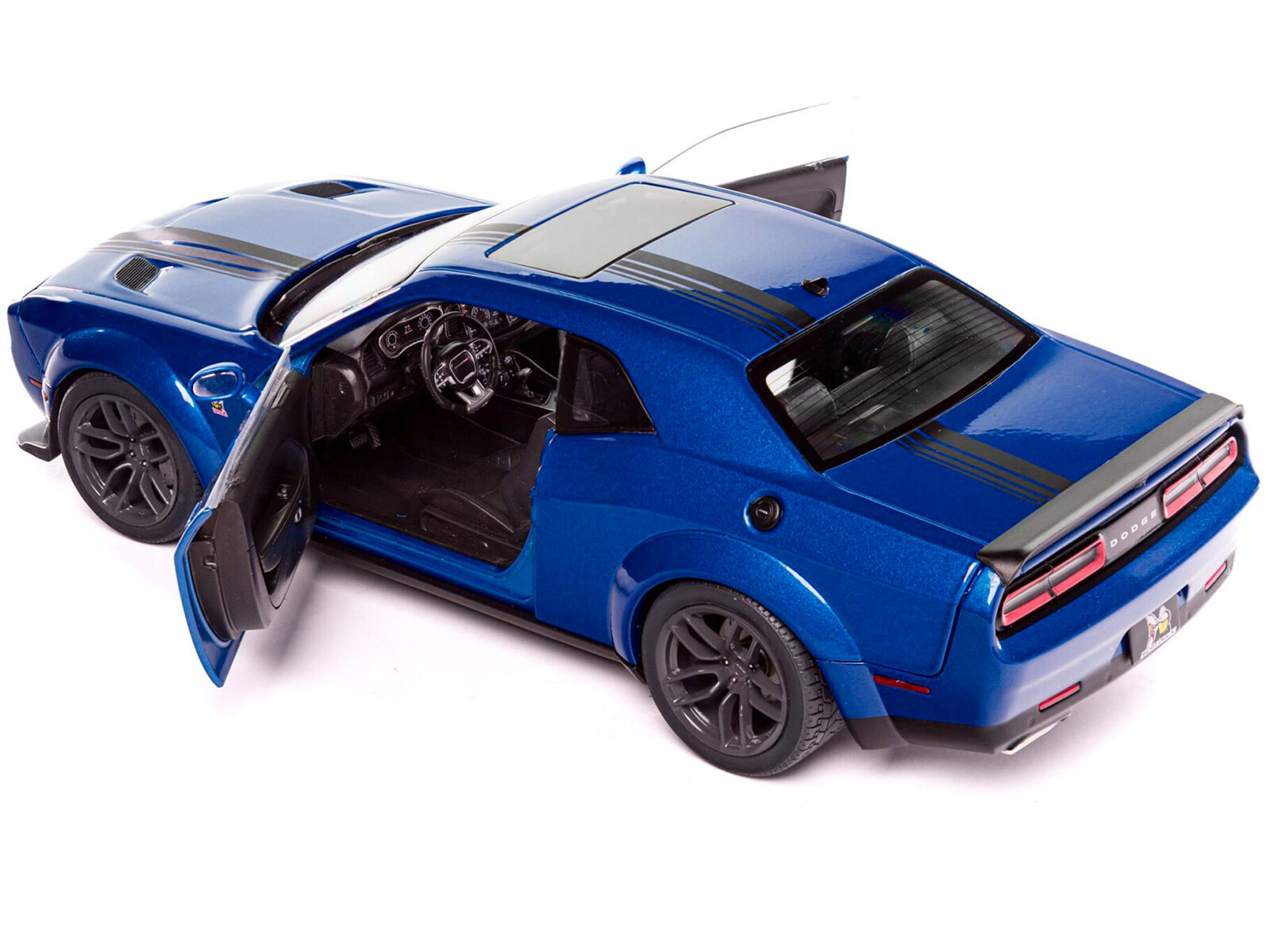 Dodge Challenger R/T Scat Pack Widebody Electric Blue with Black 1/18 ...