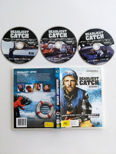 Deadliest Catch : Season 1 (3 Disc DVD 2005) Water stain on cover ...