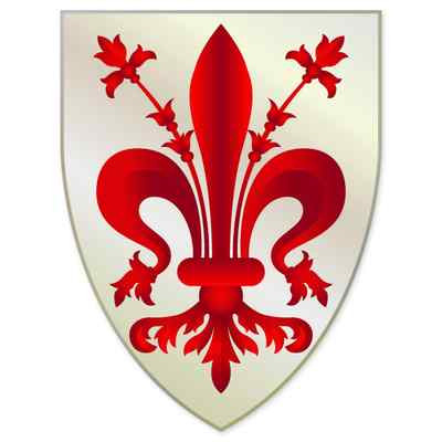 Florence Coat of Arms Flag car bumper sticker window decal 5" x 3" | eBay