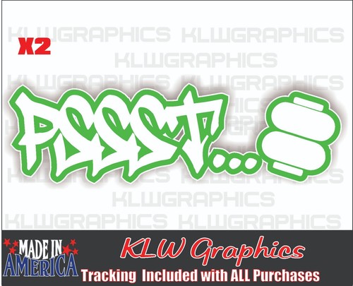 Pssst Decal Sticker Air Ride Bag Bagged Truck Car s10 C10 4 link Notch ...