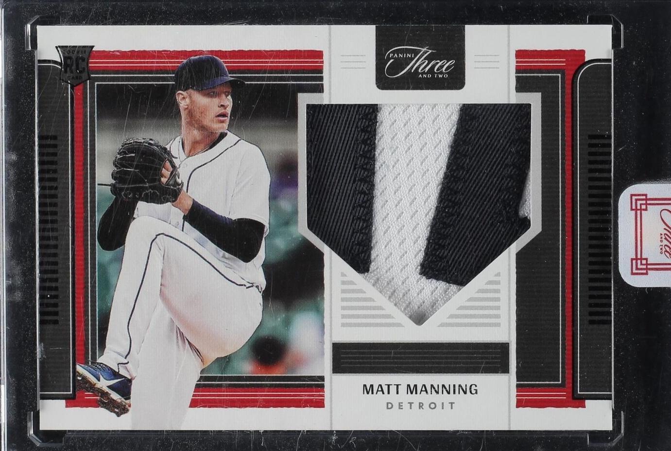 2022 Panini Three and Two - Rookie Jerseys Matt Manning #RJ-MM Black /7 ...
