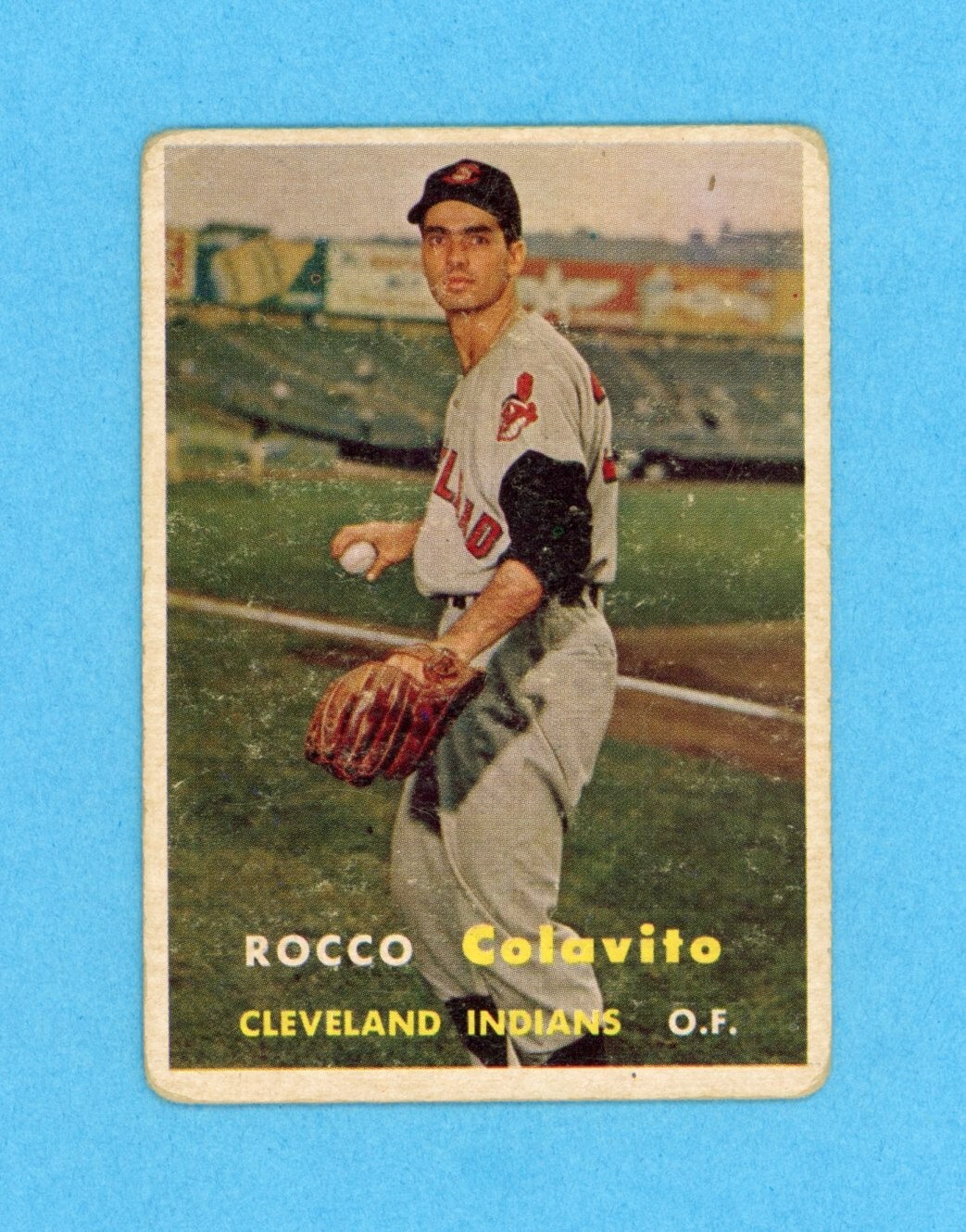 1957 Topps #212 Rocky Colavito Cleveland Indians Rookie Baseball Card ...
