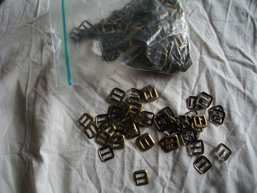 3/4 inch vest ,webbing slide buckles with teeth antique bronze metal 50 ...