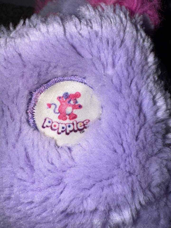 VTG 1986 Mattel Popples Pretty Bit 8" Plush Pink Purple Blue Stuffed ...