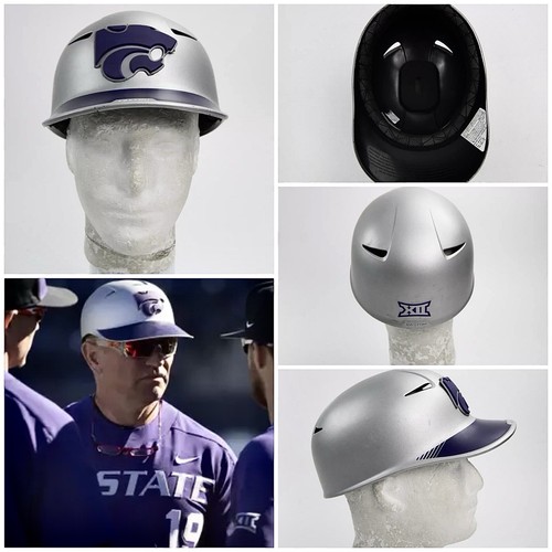 kansas state wildcats Team Issued Coaches Batting Helmet Baseball ⚾️ 7 ...