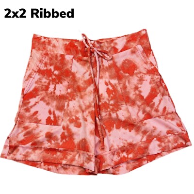 Lularoe Jessica Patch Pocket Shorts NWT Coral Peach Tie Dye Drawstring ...