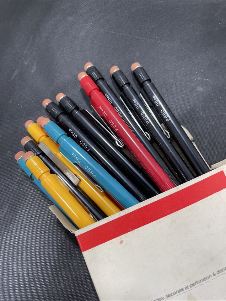 Scripto Ultra Thin Lead Pencils 0.5 mm Assorted Colors No. P650 12 Pack ...