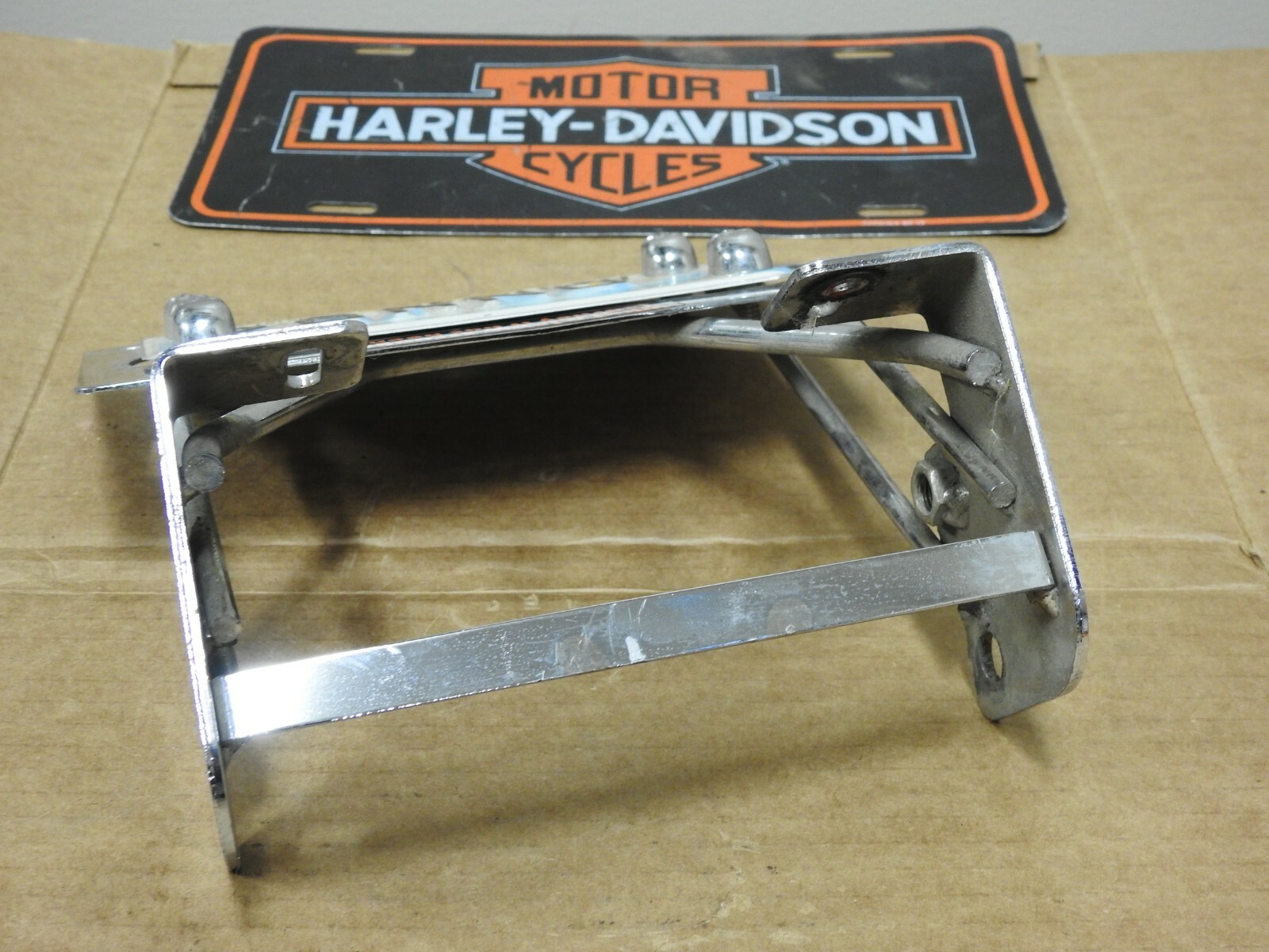 Harley Davidson LICENSE PLATE BRACKET 84-99 Softail FXST Dyna FXR | eBay