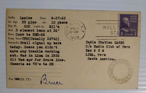 Maplewood NJ QSL Card W2COT Call Letters New Jersey Amateur Ham Radio ...