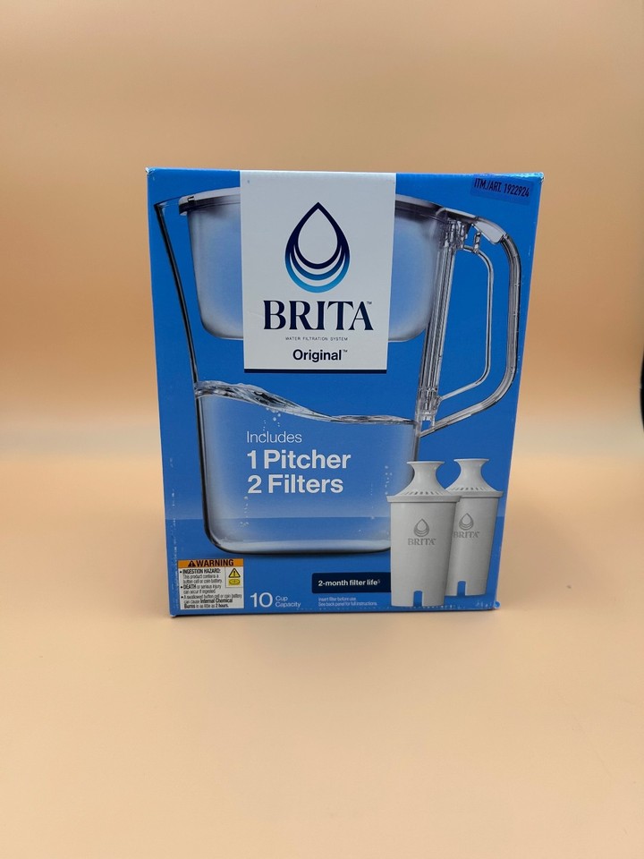 Brita Original 10-Cup Water Pitcher w/ 2 Filters SmartLight BPA-Free ...