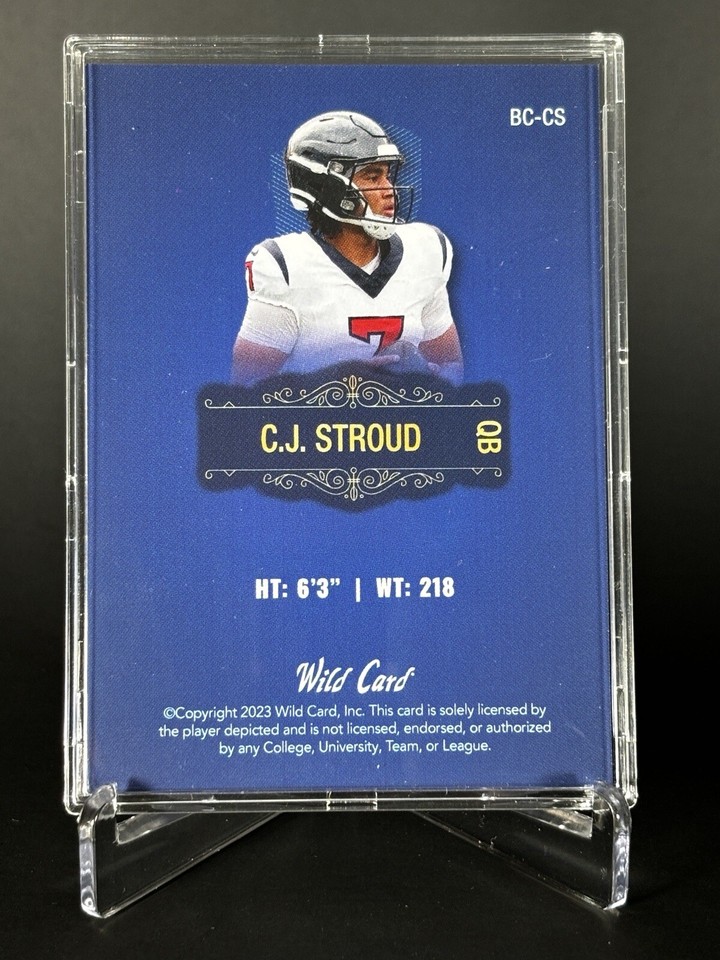 2023 CJ Stroud Wild Card Blue Matte #16/50 | eBay