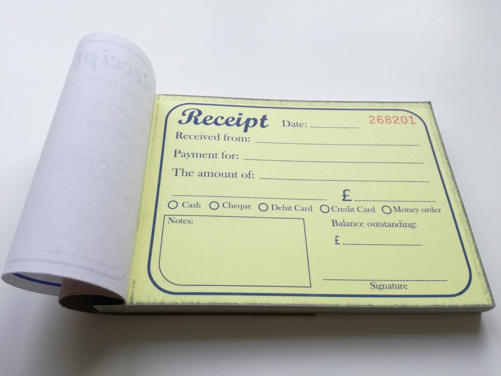 Receipt Book Duplicate A6 perforated NCR Carbonless 50 sets serially ...