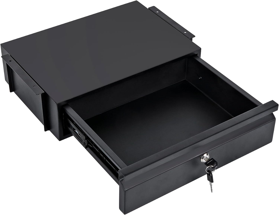 under Desk Drawer 15.7 Inch with Lock and Keys, under Desk Pull Out ...