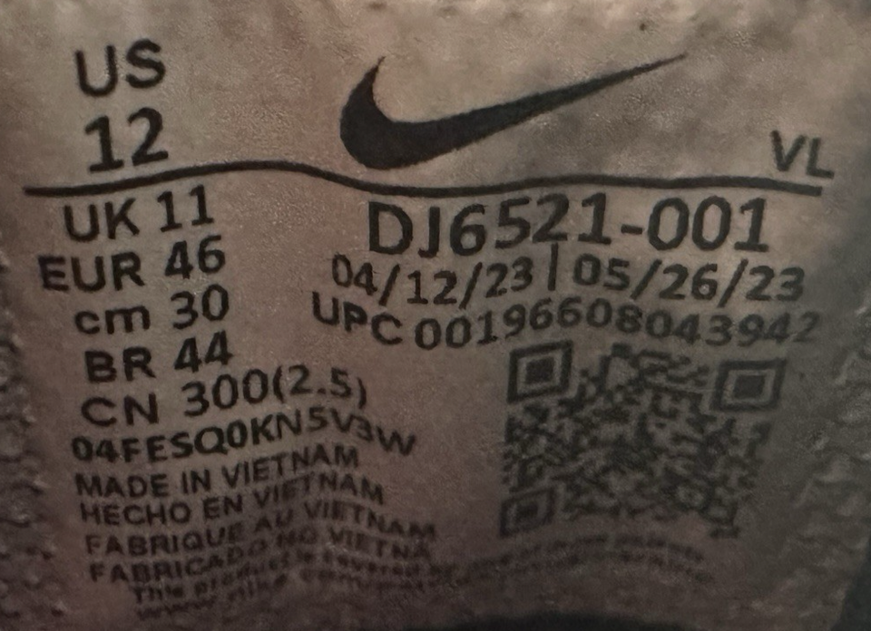 Nike Alpha Huarache Elite 4 Low Men's Size 12 Metal Baseball Cleats ...