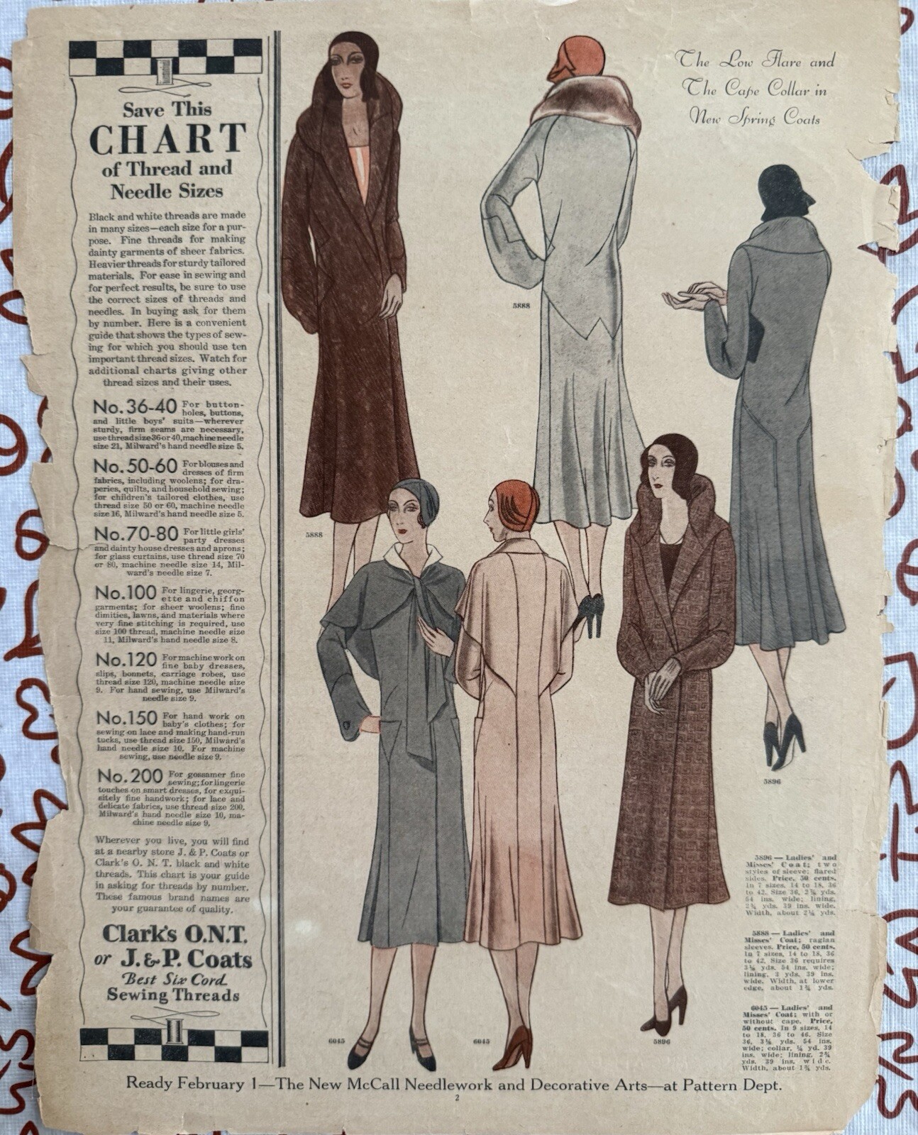 McCall Style News MARCH 1930 Vintage Sewing Patterns Flyer Original ...