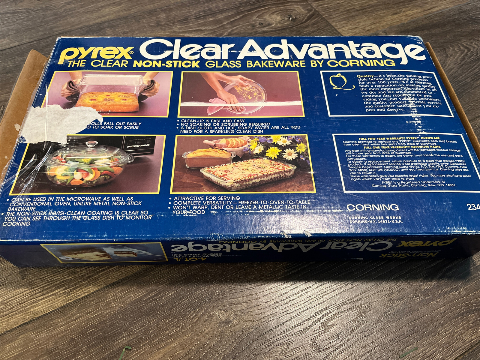 Pyrex Clear Advantage Non-Stick Glass 4Qt Baking Dish 15" x 9-3/4 ...