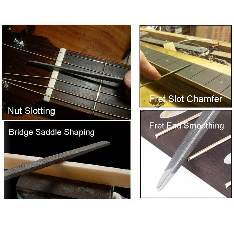 10pcs Guitar File Fret Nut Saddle Slot Grinding File Luthier Repair ...