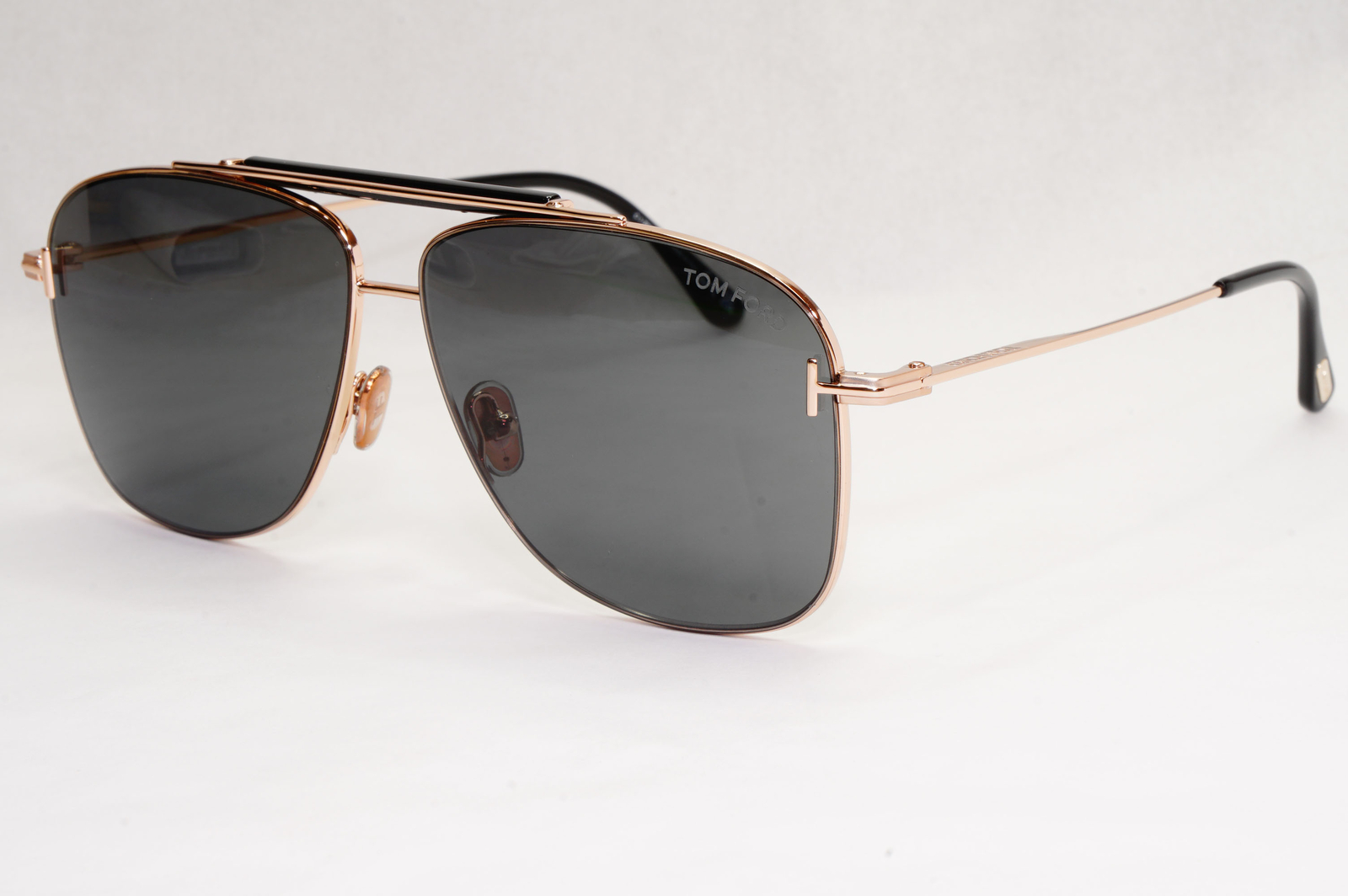 Tom Ford Sunglasses Jaden Gold Grey Metal Pilot Square FT1017 TF 1017 ...