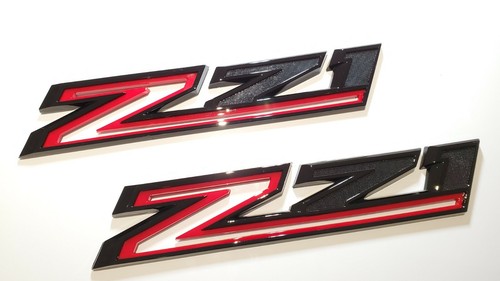 2pcs 2019-2023 Chevy Silverado Z71 Emblem OEM Fender Gloss Black Red ...