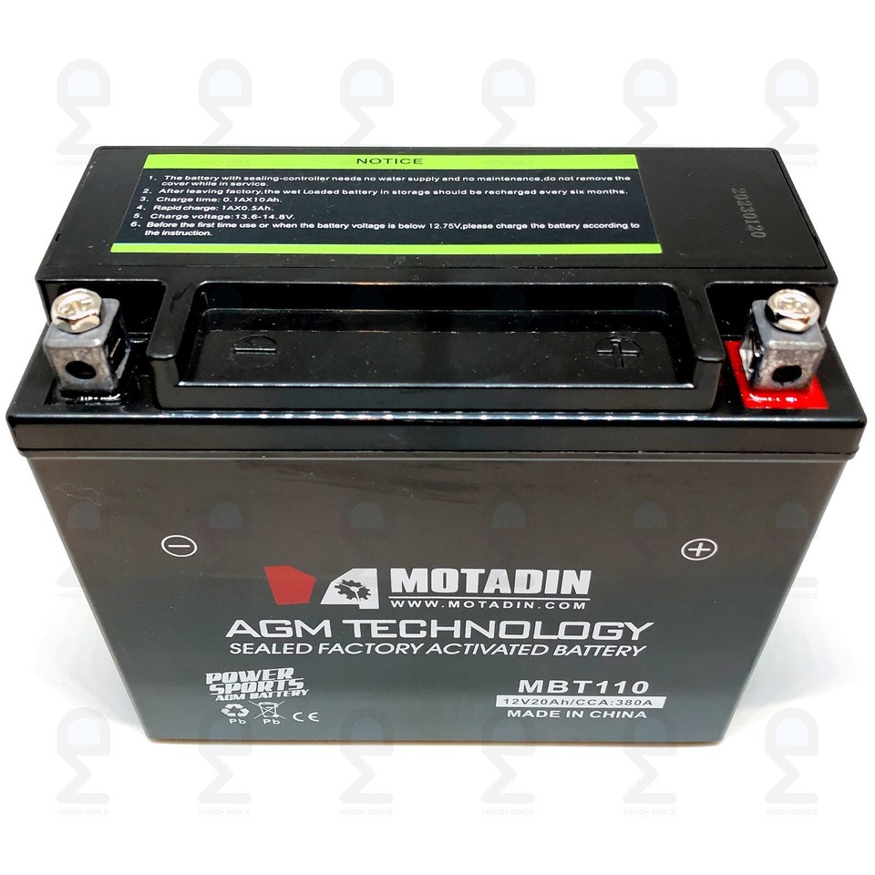 AGM BATTERY FOR HARLEY DAVIDSON 65989-97A 65989-97B 65989-97C 65989-97D ...