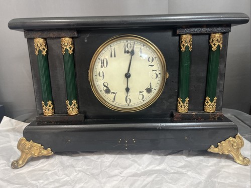 Antique Gilbert Mantel Clock w/Key & Pendulum Working | eBay