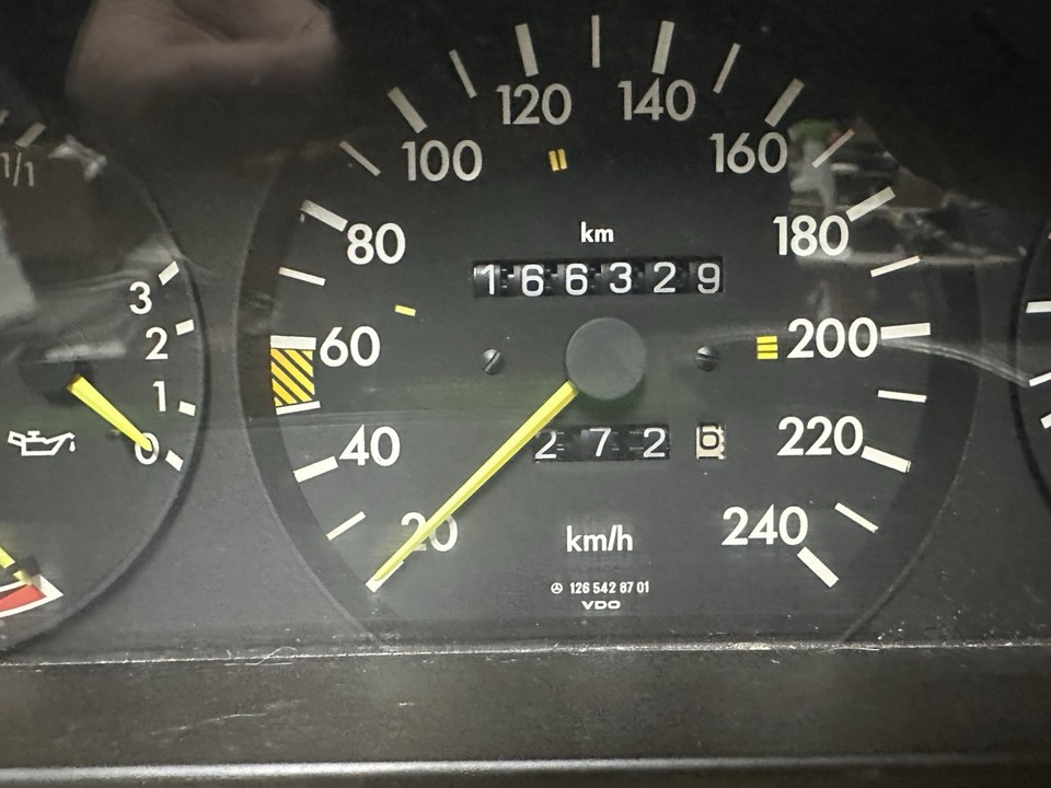 86-91 Mercedes W126 420SEL 560SEC 560SEL Instrument Cluster 166k Kms ...