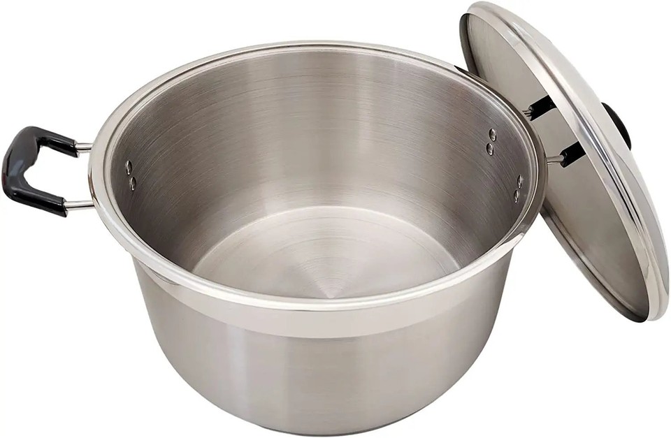 Stock Soup Pot 35 Quart Stainless Steel Heavy Bottom Brewing Bone Broth ...