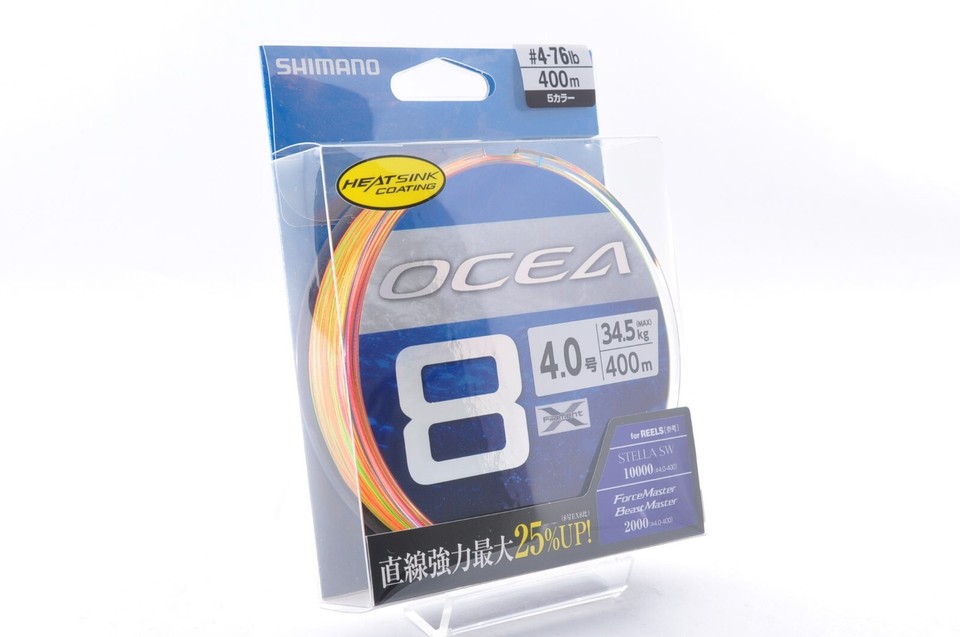 Shimano OCEA 8 PE #1.5-12 eight Braid Line Max 173lb 200/300/400/500m ...