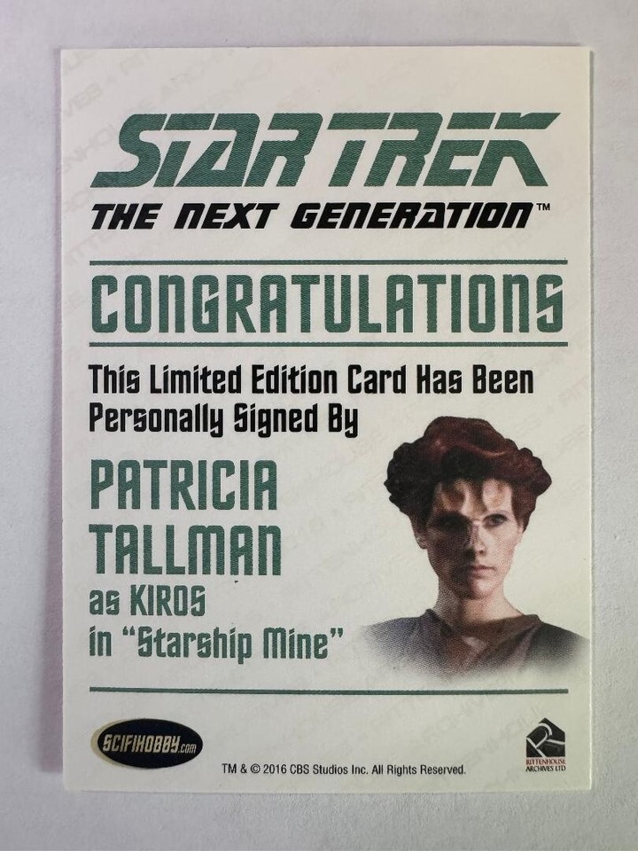 Star Trek TNG portfolio Prints series 2 Patricia Tallman autograph | eBay