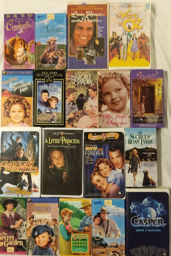 18 VHS for Young Girls Cinderella Sarah Oz Little House Shirley Temple ...