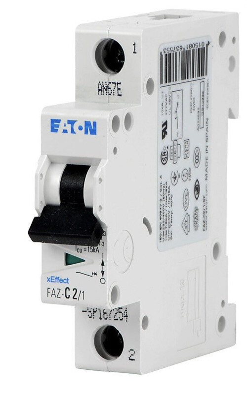 New Eaton 1 POLE Din Rail Breaker FAZ-C2/1SP 2 amp 167254 | eBay