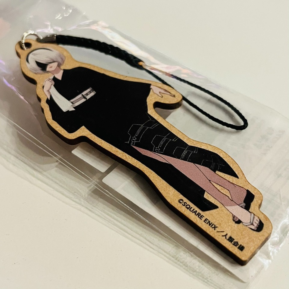Nier Automata 2B RakuSpa wooden tile keychain charm - Official Spa ...