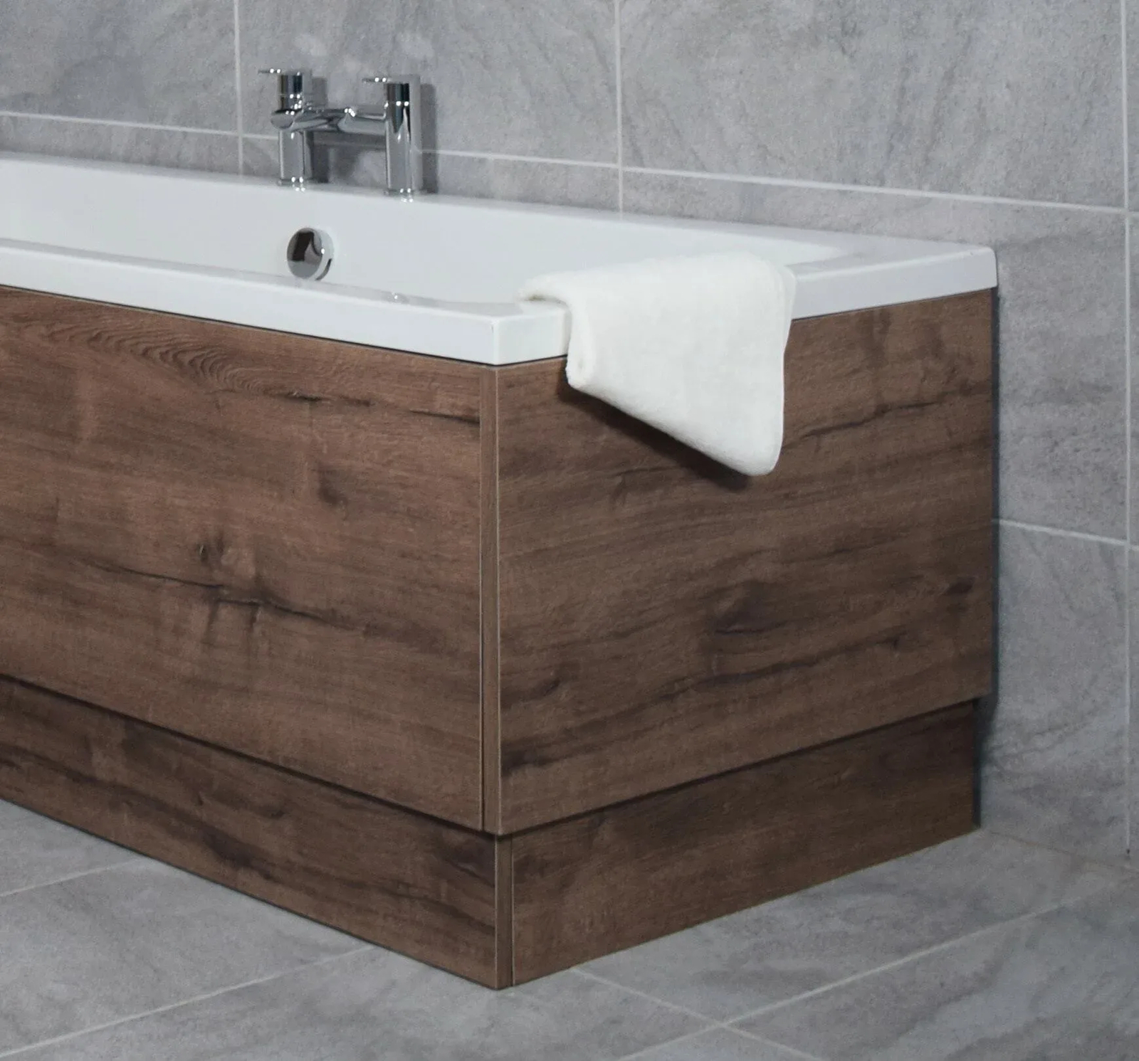 MDF Bath Panels Walnut Oak Finish Heavy Duty 1700mm Bathroom Modern ...