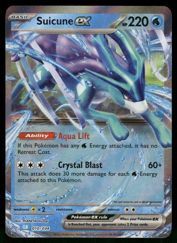 Suicune ex 010/034 Trading Card Game Classic Pokemon | eBay
