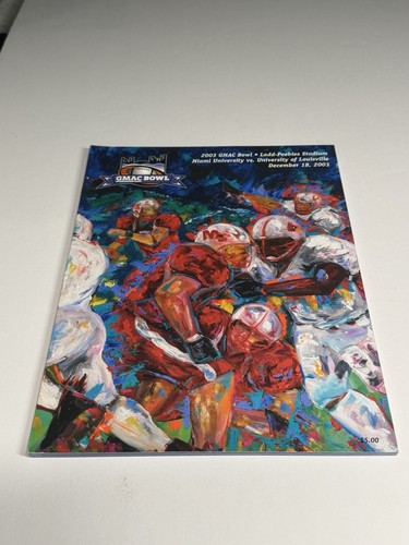 2003 GMAC bowl program Miami versus Louisville | eBay